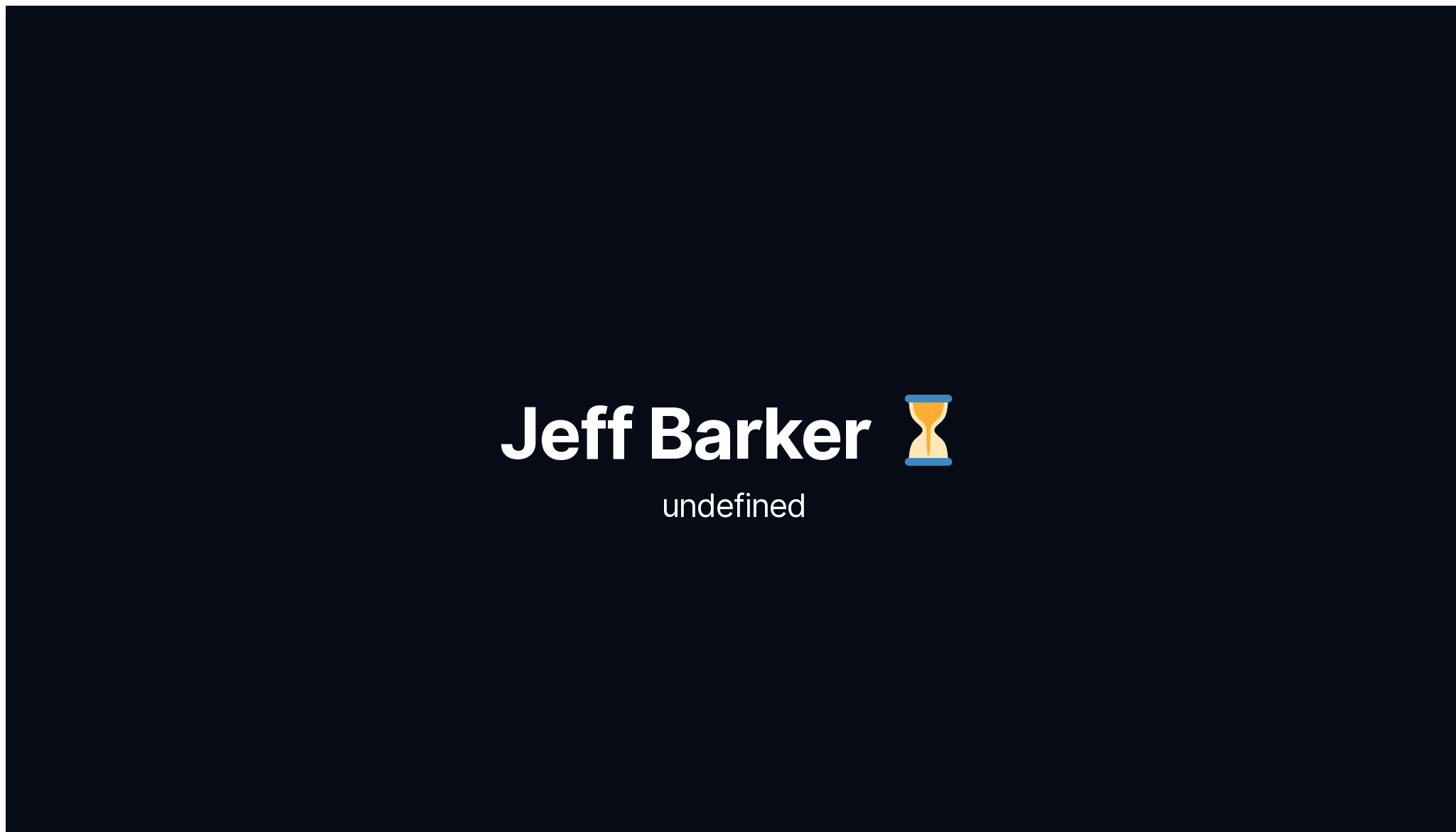 Jeff Barker ⏳ | Welcome to my Social Blog